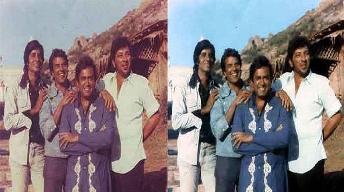 आज है 'शोले' फिल्म की 40वीं वर्षगाँठ, देखिये फिल्म के दौरान ली गईं कुछ ...