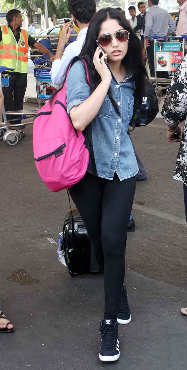 Vidya Balan, Sushant Singh Rajput and Yami Gautam SPOTTED at Mumbai ...