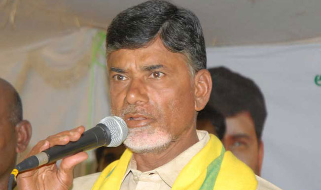 Telugu Desam Party Chief N Chandrababu Naidu reaches Gujarat Bhawan to meet Narendra Modi ...