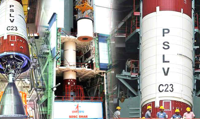Scientists observe progress of PSLV C-23 at Satish Dhawan Space Centre ...