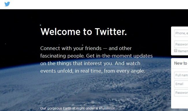 Check out new Twitter sign up process with rotating images! | India.com