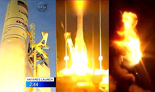 NASA-contracted Orbitual Sciences Corporation’s Antares rocket explodes ...