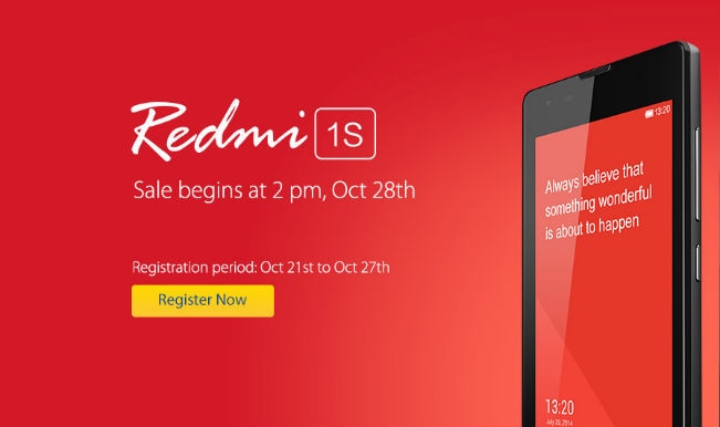 Xiaomi Redmi 1S flash sale on October 28 on Flipkart at 2pm | India.com