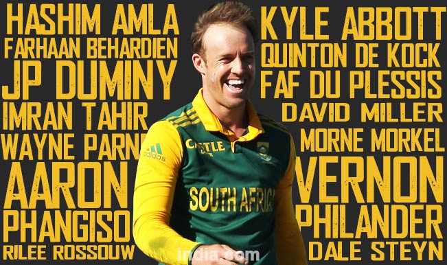 Team South Africa for ICC Cricket World Cup 2015: Team Profiles and ...
