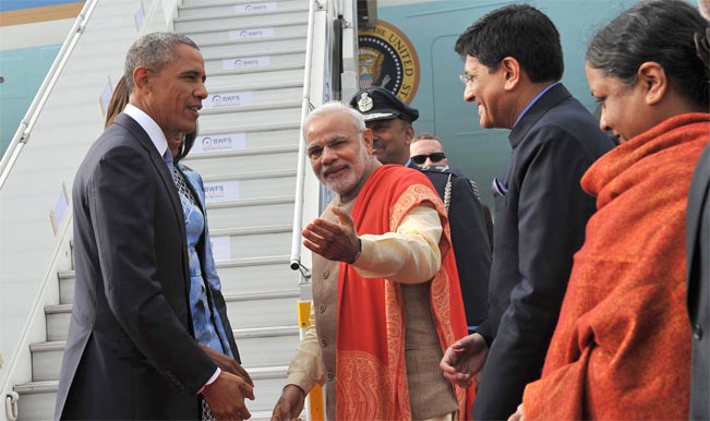 US President Barack Obama arrives in India; set for talks with PM ...