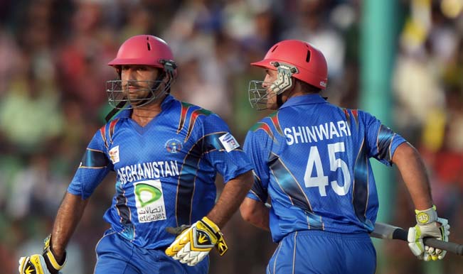 Afghan-cricketers-Samiullah-Shinwari-(R)-and-Asghar-Stanikzai-run ...