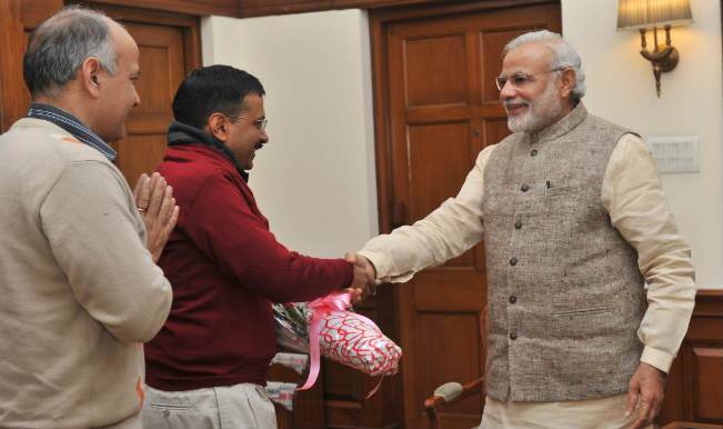 Arvind Kejriwal meets Prime Minister Narendra Modi; invites him for ... Arvind Kejriwal meets Prime Minister Narendra Modi; invites him for ...