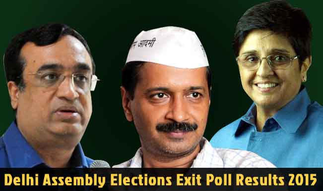 Delhi Assembly Elections Exit Poll Results 2015: AAP 35-43, BJP 23-29 ...
