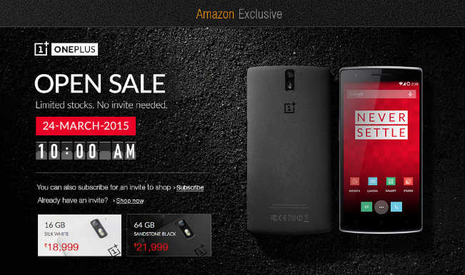Amazon Exclusive: OnePlus One on open sale on March 24 for chosen ...