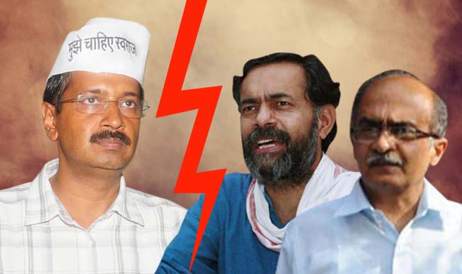 Arvind Kejriwal removes Yogendra Yadav, Prashant Bhushan, Anand Kumar ...