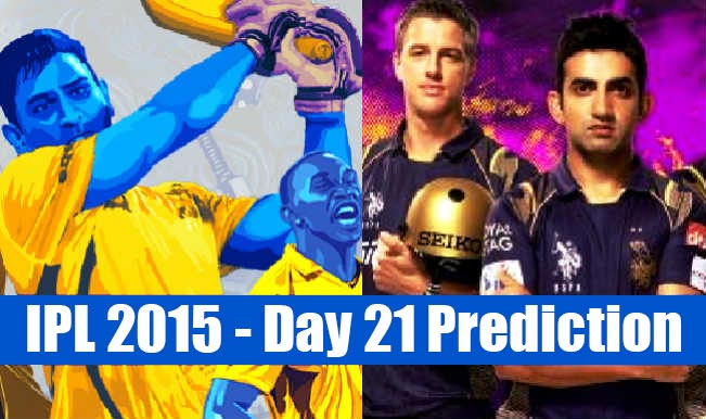 IPL 2015 Day 21: Today’s Prediction, Current Points Table and Schedule ...