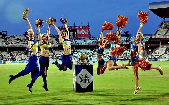 MI-and-CSK-Cheerleaders-performing-with-Champion-Cup-before-the-match ...