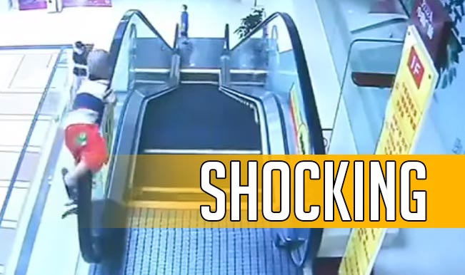 2-year-old child ditches death after falling off an escalator at ...
