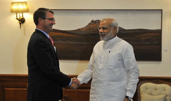 India-US ink defence framework pact, Ashton Carter meets Narendra Modi ...