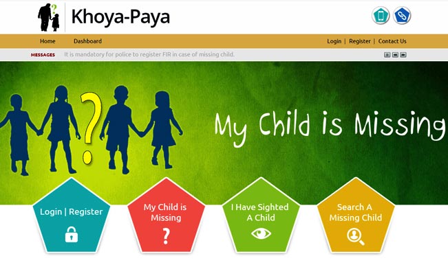Khoya-Paya Web portal to trace missing children launched | India.com