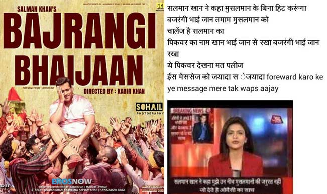 Bajrangi Bhaijaan: Morphed Whatsapp message against Salman Khan goes ...