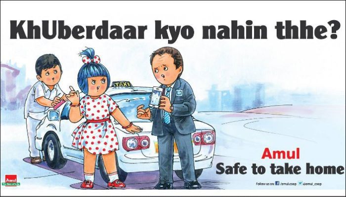 This poster proves Amul is just ‘Uber’ cool! | India.com
