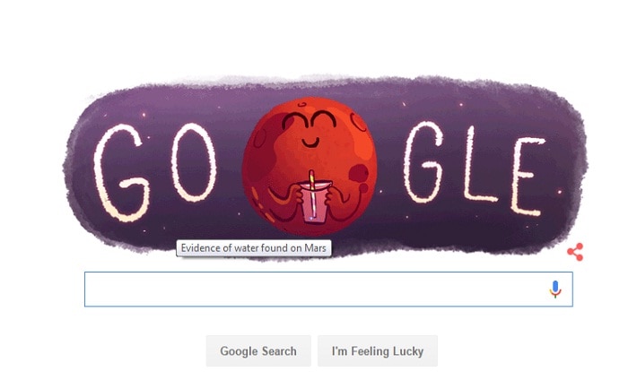 Google Doodle | Celebrates | Water | Planet | Mars | NASA | गूगल ने ...