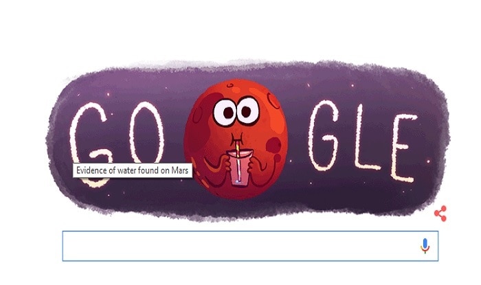 Google Doodle celebrates the landmark discovery of water on planet Mars ...