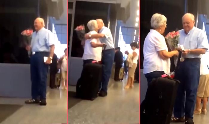 Aww! This old man waiting for his love at the airport defines ...