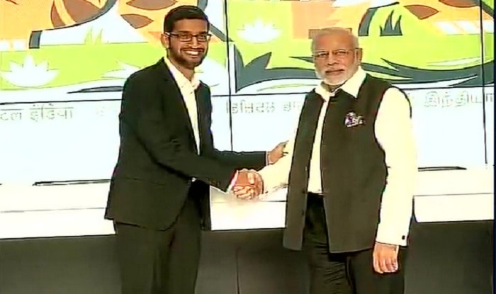 Narendra Modi takes tour of Google headquarters, CEO Sunder Pichai ...