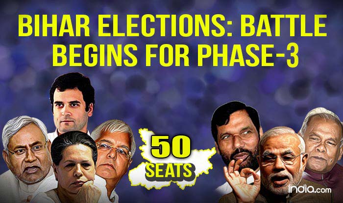 Bihar elections: Polling for third phase begins, 50 seats contested ...
