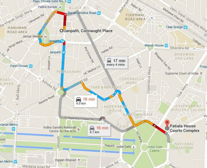 How Delhi traffic routes turned red on Google maps for National Herald ...