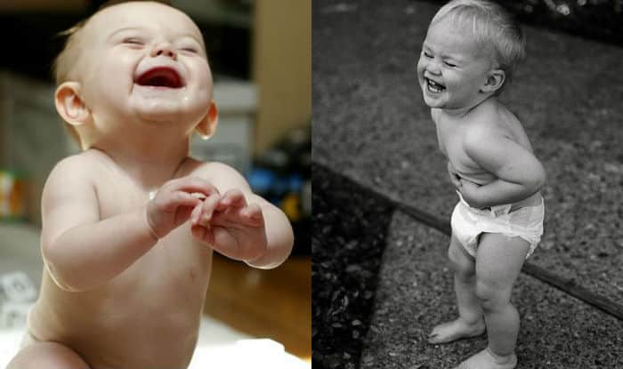 Watch this funny video where adorable babies start laughing at random ...