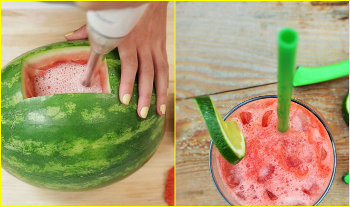 He takes a driller to a watermelon; you will be shocked at the end ...