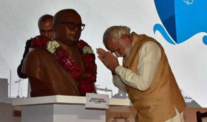 PM Narendra Modi pays homage to Dr. Bhimrao Ramji Ambedkar at his ...