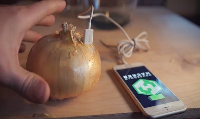 Video: Know how To Charge Your Phone with An Onion । प्याज की मदद से ...