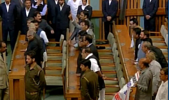 National Conference, Congress MLAs disrupt Governor’s address, stage ...
