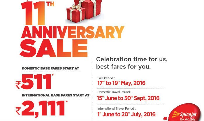 SpiceJet offers tickets starting from Rs 511 on 11th anniversary sale ...