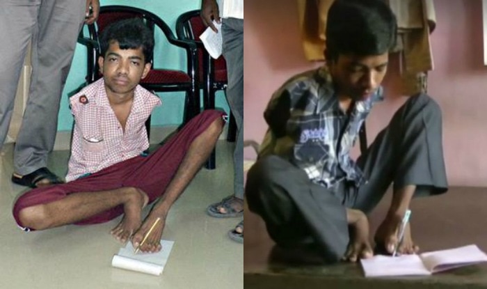 Born without hands, he wrote the Board exams with his toes, passed with ...