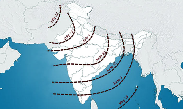 Onset of monsoon in India: Here is the pattern of southwest monsoon ...