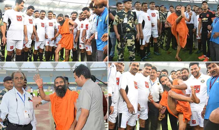 Baba Ramdev Displays Football Skills At Charity Event | मैदान पर फुटबॉल ...