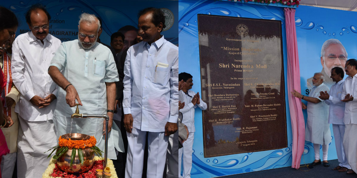 Narendra Modi launches Telangana’s drinking water project | India.com