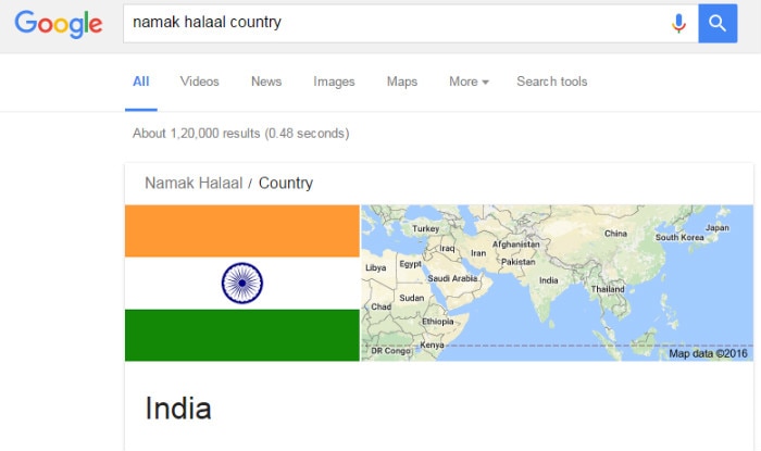 If you happen to search ‘Namak Haraam country’, then Google shows up ...