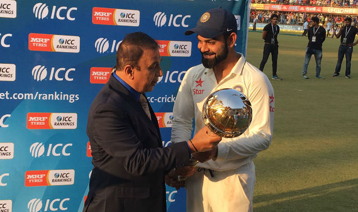 India top ICC Test ranking, presented with Test Championship mace ...