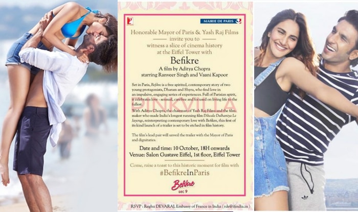 Ranveer Singh-Vaani Kapoor’s Befikre trailer invite will make you ...