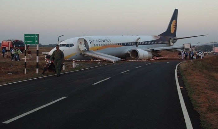 Jet Airways flight 9W 2374 skids off runway at Goa airport, all ...