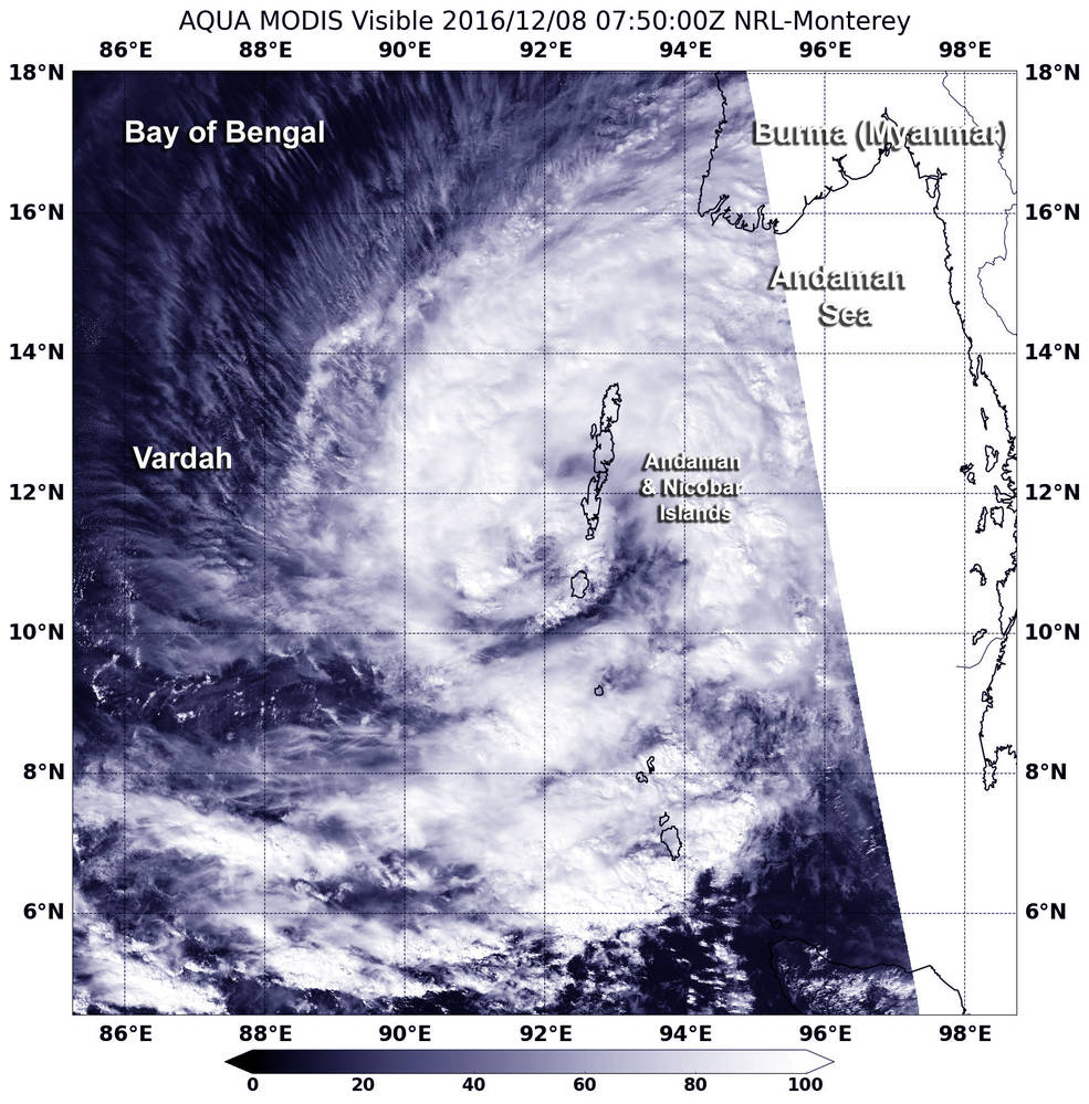 Cyclone Vardah satellite images: NASA releases pictures of Vardah in ...
