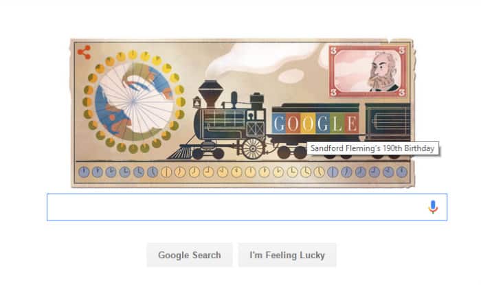 Sandford Fleming’s 190th birthday Google Doodle pays tribute to the ...