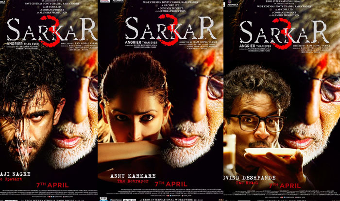 Sarkar 3 new posters: Manoj Bajpayee, Amit Sadh, Yami Gautam, Jackie ...