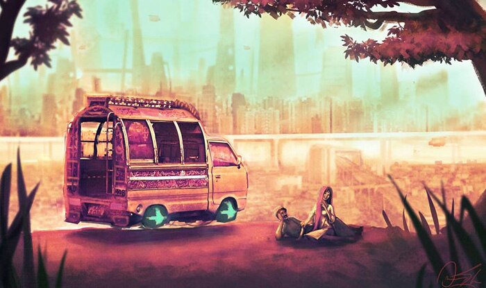 Pakistani artist Omar Gilani’s Sci-Fi illustrations of his country are ...