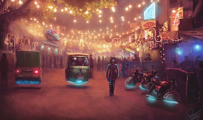 Pakistani artist Omar Gilani’s Sci-Fi illustrations of his country are ...