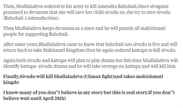 Why Kattappa Killed Bahubali real story revealed! Baahubali 2 suspense ...