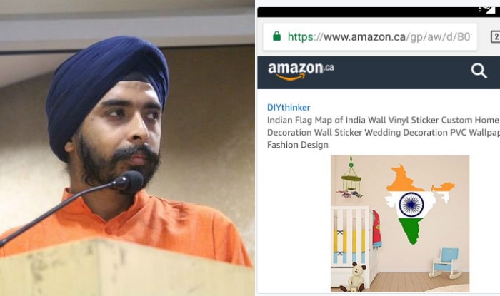 Wrong Indian map sold on Amazon Canada! After Tri-colour doormat, BJP ...