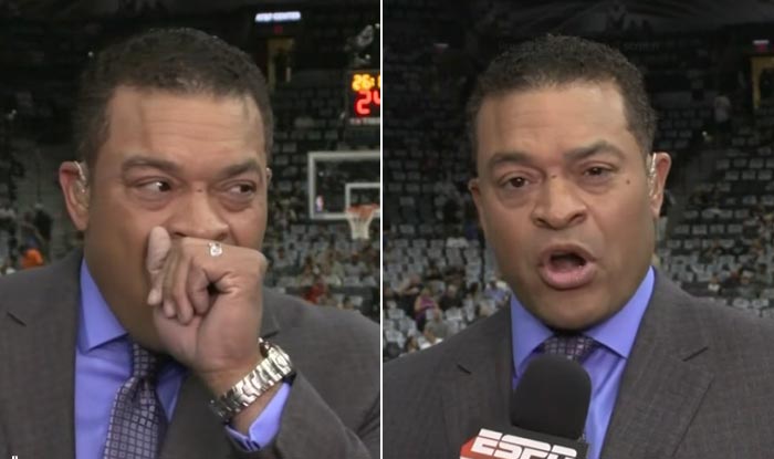 ESPN reporter chokes on bug during live telecast but keeps the show ...