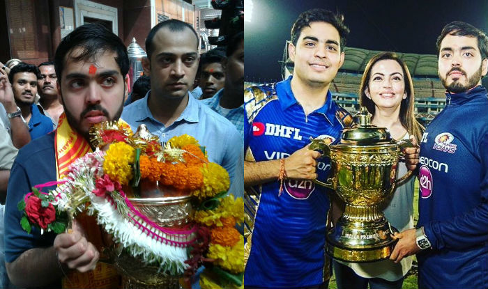 Anant Ambani takes IPL 2017 winners’ trophy to Siddhivinayak Temple ...